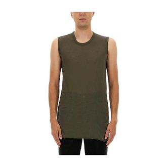 Rick Owens Concordians Basic &auml;rmelloses Tanktop - - Tops - Herren - Gr&uuml;n - S