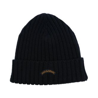Paul & Shark Wollm&uuml;tze mit Logo-Stickerei - - Accessories - Herren - Schwarzk - ONE SIZE