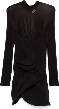 Magda Butrym Minikleid mit Stehkragen - Schwarz