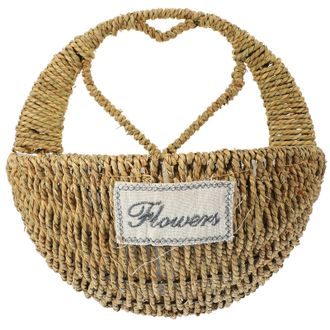 Artibetter Herzförmiger Geflochtener Blumenkorb Wandhängend Wetterfest Robust für Indoor Outdoor Pflanzen Deko Pflanztopf Korb Groß Vielseitig Einsetzbar