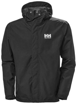 Helly Hansen Seven J Herren-Regenjacke, wasserdicht, winddicht, atmungsaktiv, 992 Schwarz, Gr&ouml;&szlig;e 2XL