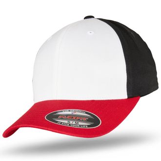 Flexfit Original Basecap Baseball Cap 3-Tone Red White Black -S/M