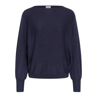 Kaffe Rundhals-Strickware - - Knitwear - Damen - Blau - XL