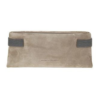 Brunello Cucinelli Femme, Sacs, Beige, Taille: ONE Size Essence Clutch