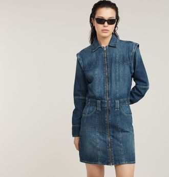 G-Star Biker Kleid - Dunkelblau - Damen