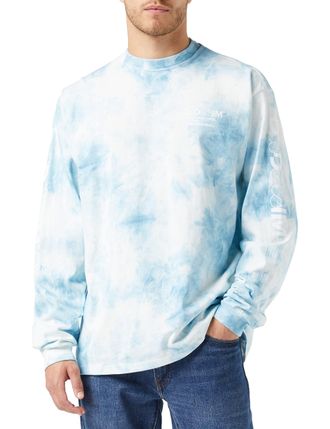 Dr. Denim Herren Reno Long Sleeve Langarmshirt, Blaues Td No Regrets Logo, S