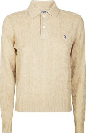 Polo Ralph Lauren Femme, Tops, Beige, Taille: 36 FR Polo Col Chemise Style Classique
