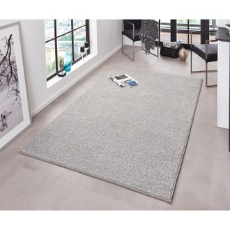 Hanse Home home24 Teppich Uni Pure Grau/Kies 200 x 300 cm Polyamid