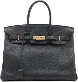 Hermès sac à main Birkin Retourne 35 en cuir Togo (2020) - Noir