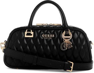 Guess Damen Valla Small Satchel Ranzen, Schwarz
