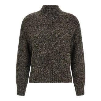 Agnona Cocoon Kaschmir Seide Boucl&eacute; Rollkragenpullover - - Knitwear - Damen - Braun - S
