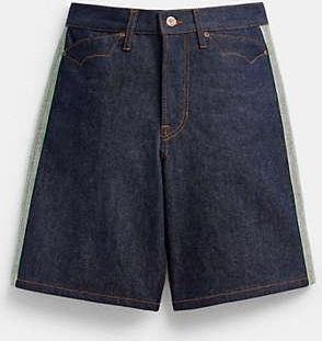 Coach Coach | Brain Dead Denim Skater-Shorts Aus Recycelter Baumwolle f&uuml;r Frauen in Blau, Gr&ouml;&szlig;e 25