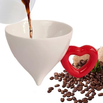 Generic &Auml;sthetische Niedliche Tassen,120ml Keramik-Tasse Mit Herzf&ouml;rmigem Griff,Lustige Tassen F&uuml;r Kaffee Und Tee | F&uuml;r Frauen M&auml;dchen Weihnachten Geburtstag 