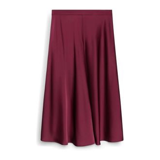 Fiorella Rubino Stretch-Satin-Rock in A-Linie - - Skirts - Damen - Rot - M