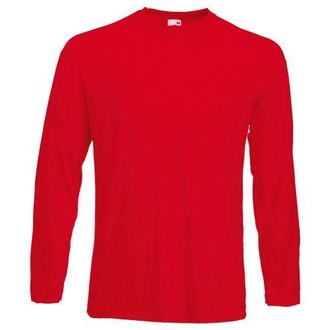 Fruit Of The Loom Fruit Of The Loom T-shirt à manches longues et encolure ronde pour homme - Rouge - XX-Large