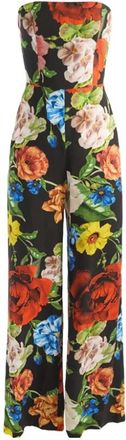 Alice & Olivia Femme, Combinaisons et Ensembles, Multicolore, Taille: 38 FR Combinaison Beatriz &agrave; jambes larges sans bretelles