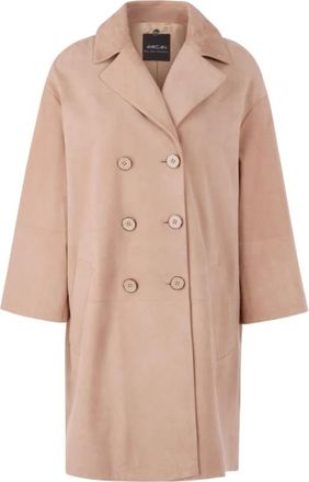 Marc Cain Wildleder Mantel - - Jackets - Damen - Beige - XL