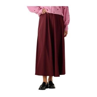 Y.A.S Bordeauxrote Midi-Rock mit Volumen - - Skirts - Damen - Rot - M