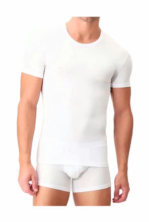 Liabel 3-6 St&uuml;ck - Herren-Unterhemd aus bielastischer Baumwolle mit Rundhalsausschnitt - elastisches Herren-Unterhemd - 03858 23, 6 St&uuml;ck - wei&szlig;, Small