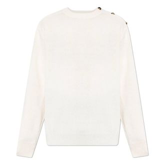 Balmain Classic Rundhals-Pullover - - Knitwear - Herren - Beige - L