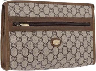 Gucci Sac pochette vintage doccasion - Femme - Pre-owned - Beige - Taille: ONE Size