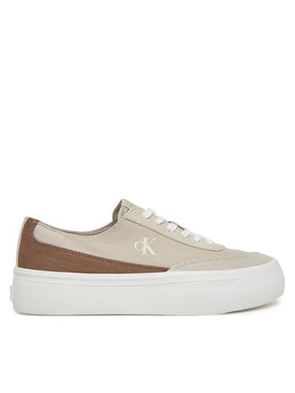 Calvin Klein Jeans Sneakers Vulc Flatform Low Cv Mix Mg YW0YW01770 Beige