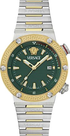 Versace Uhren - Quarz Analog Uhr Greca Logo Diver (Wc-8G) - Gr. unisize - in Silber - f&uuml;r Damen