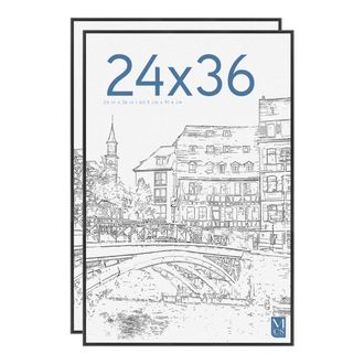 MCS Original Posterrahmen Schwarz 24 x 36 Zoll 2er Set