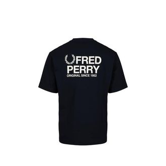 Fred Perry T-shirt &agrave; col rond et logo au dos en coton