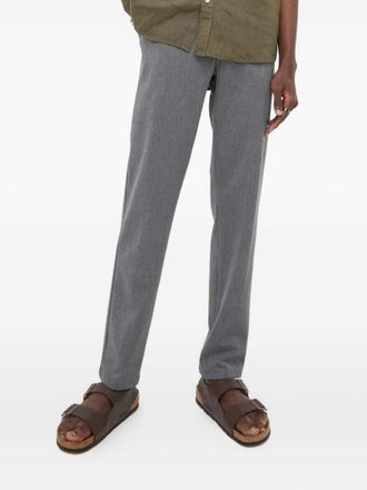 Les Deux Strukturierte Hose mit geradem Bein - Grau
