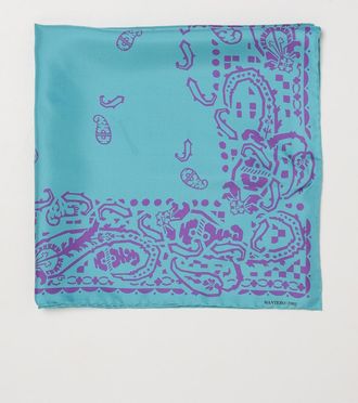 Mantero 1902 Quadratischer Seidentwill-Foulard mit abstraktem Paisley-Druck