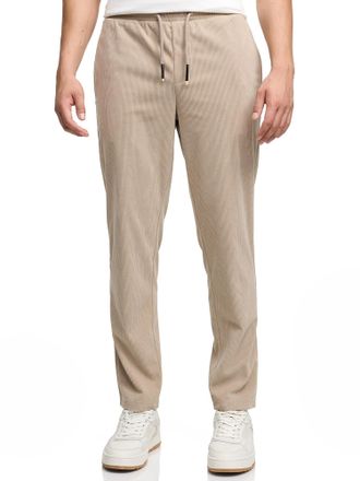 Indicode Herren INNemoto Pants Cord-Hose mit elastischem Komfortbund | Herrenhose Chinohose f&uuml;r M&auml;nner Simply Taupe, XL