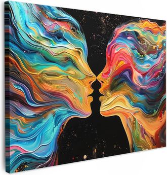 MuchoWow © Leinwand 40x30 cm Deko Schlafzimmer Aesthetic Leinwandbilder Wohnzimmer Gemälde Foto Geschenk Living Room Decoration Kunst - Menschen - Modern - Sch