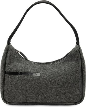 Prada Hobo Bags - Wool Sport Shoulder Bag - Gr. unisize - in Grau - f&uuml;r Damen