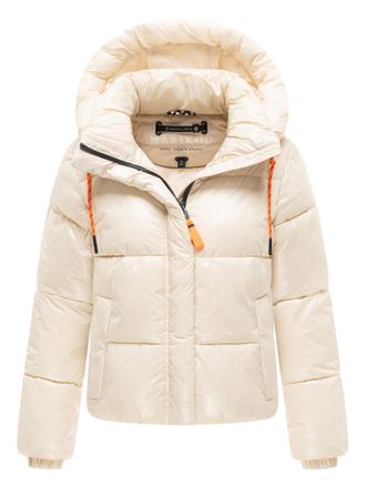 Marikoo Damen Winter Steppjacke Skyraa mit Kapuze & gl&auml;nzendem Design