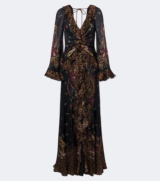 Etro Bedrucktes Maxikleid aus Seide