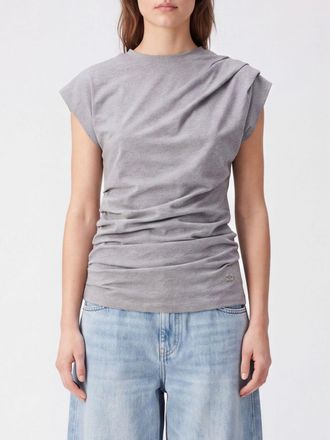 Ganni Top drap&eacute; coupe slim en coton biologique &agrave; mancherons