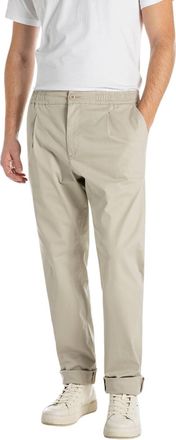 Replay Herren Chino Hose mit Tunnelzug, Moon Grey 604 (Grau), 40W/30L