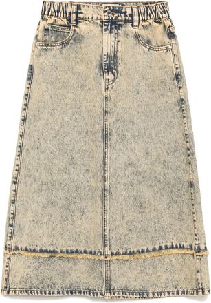 Izzue jupe à effet délavé - Bleu