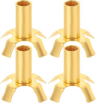 DOITOOL 4 St&uuml;ck Buddhistische Butterlampe Docht Halter Zinklegierung Dochtst&auml;nder f&uuml;r &Ouml;llampe Tempel Zuhause Dekorativer Langlebiger Dochthalter mit Harmonisc