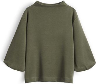 someday Sweatshirt Ujuma aus weicher Sweatware Weite, gerade Silhouette mit 3/4-Ballon&auml;rmeln und Funnel Neck