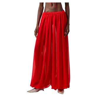 Giuseppe Di Morabito Femme, Pantalons, Rouge, Taille: 38 FR Wide Pantalons