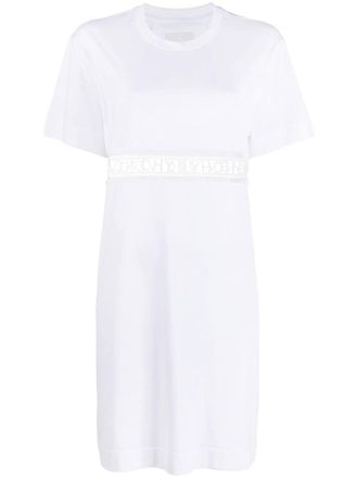 Givenchy robe &eacute;vas&eacute;e &agrave; logo brod&eacute; - Blanc