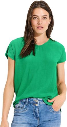 Cecil Damen B344833 Uni Viskose Bluse, Fresh Apple Green, X-Large