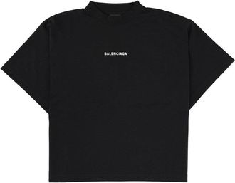 Balenciaga Logo-Print T-Shirt - Black