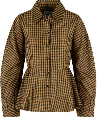 Ganni Chemise en polyester bicolore Ganni