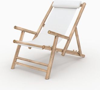 Rendez-Vous D&eacute;co Chilienne en bambou et toile blanche - VADELLA