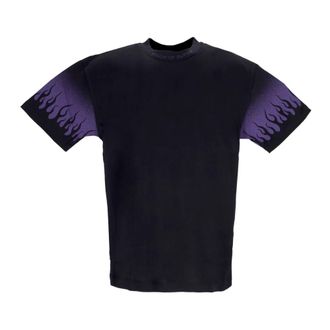 Vision Of Super Flames Logo Tee Schwarz/Lila - - Tops - Herren - Schwarzk - L