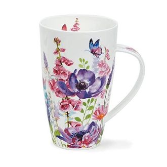 Dunoon Henley Tasse en porcelaine fine Motif brise des prairies Violet 0,6 l