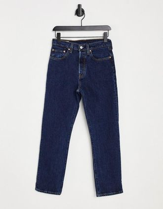 Levi's 501 - Jeans mit hohem Bund, geradem Bein und kurzem Schnitt in Indigo-Blau